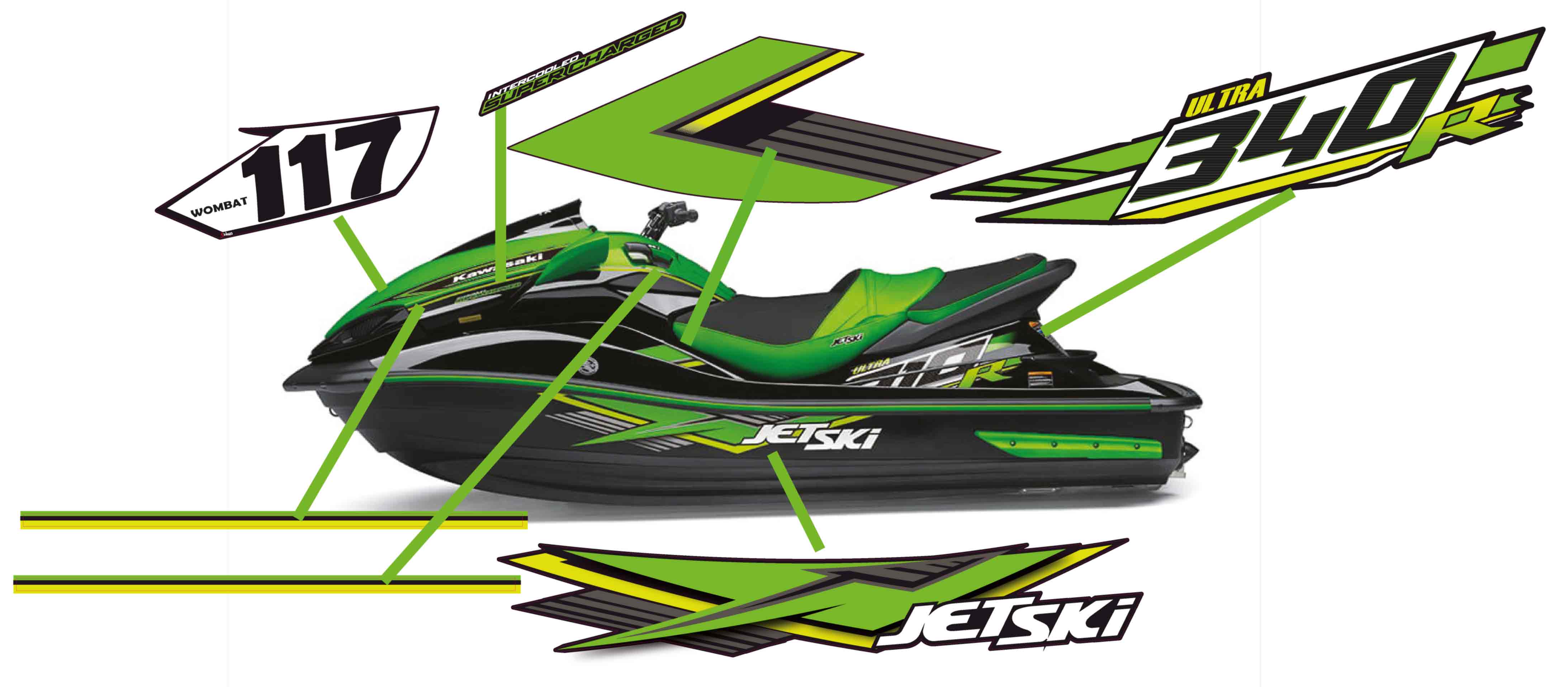 2020 - Kawasaki Ultra 340R 2020 (310 Look-a-Like) [Race Combo] – Stikon ...